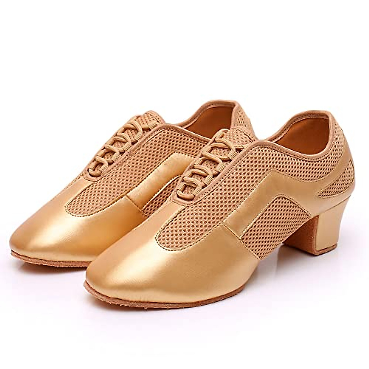 DKZSYIM Women&Men Ballroom Dance Practice Shoes Closed Toe Latin Tango Modern Dance Teaching Shoes,US 7.5