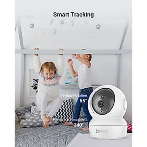 EZVIZ Security Camera Pan/Tilt 1080P Indoor Dome, Smart IR Night Vision, Motion Detection, Auto Tracking, Baby/Pet Monitor, 2-Way Audio, Works with Alexa and Google(C6N)