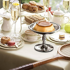 Gralara Ice Cream Cups Dessert Bowls Vintage Style Stainless Steel Exquisite Dia 4in Sturdy Dessert Fruit Tray Yogurt Cup for Household Cereal Salad