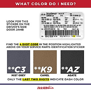 DashSkin American Made (NOT Made in China!) Molded Dash Cover Cap Compatible with 1998 1999 2000 2001 Dodge Ram 1500 (98-02 Ram 2500/3500) in Mist Grey