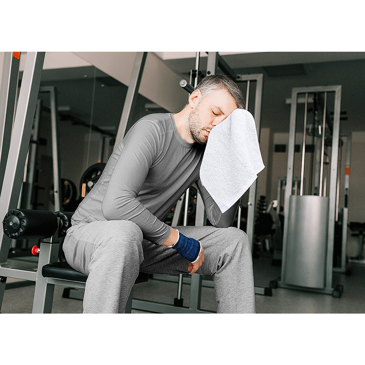 Utopia Towels 24 Pack Cotton Washcloths Set - 100% Ring Spun Cotton, Premium Quality Flannel Face Cloths, Highly Absorbent and Soft Feel Fingertip Towels (Grey, White)