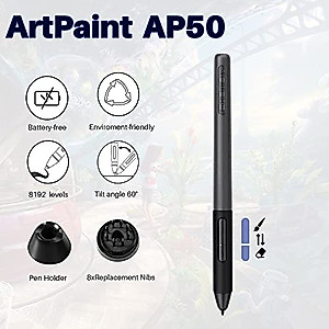 GAOMON PD156PRO 15.6 Inch Pen Display 125% sRGB Full-Laminated Drawing Tablet with Screen with 10 Express Keys Professional Graphic Drawing Monitor with Gifted Adjustable Stand Black