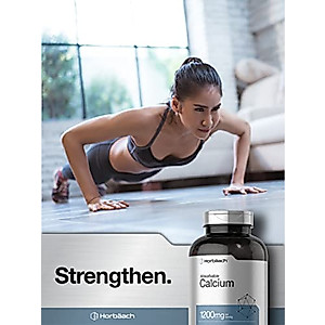 Calcium 1200 mg with Vitamin D3 | 240 Softgels 5000 IU Absorbable Supplement Non-GMO, Gluten Free by Horbaach