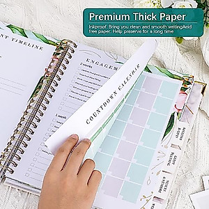 Bride's Wedding Planner & Organizer - Wedding Planner, 188 Pages, Gold Foil Hardcover with Metal Corners + 6 Inside Pockets + Countdown Calendar, Engagement Diary Gift for the Future Bride and Groom