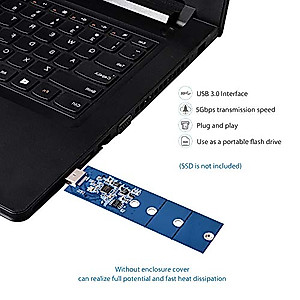 JESOT M.2 to USB Adapter, B Key M.2 SSD to USB 3.0 Reader Card, NGFF SATA Converter Support SATA Based SDD 2230 2242 2260 2280 No Cable Needed
