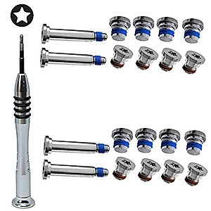 2 Sets Replacement Screws with Screwdriver for MacBook Air 13 inch A1369 A1466 2010 to 2017, Unibody Bottom Case Cover P5 Pentalobe Repair Replacement Tool Kit Notebook Laptop PC Computer Screw