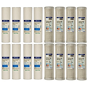 8 replacement filter sets for Dual Stage Reverse Osmosis Revolution Whole House System (2 years supply)