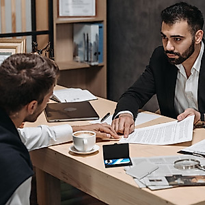 Vin Beauty Business Card Holder for Men, Business Card Case for Women, Pocket Business Card Case, Slim Business Card Wallet, Credit Card Holder, Metal Card Holders for Women Men(2Pcs Black&Silver)