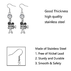 FUSTMW Movie Camera Earrings Film Director Student Gifts Filmmaker Gifts Movie lover Gift Photographer Gift Jewelry