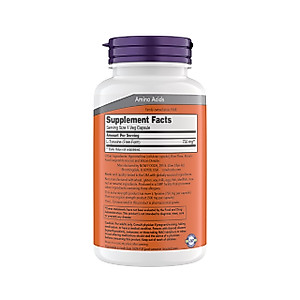 Now Supplements - L-Tyrosine Supplement, 750mg for Neurotransmitter Support & Mental Alertness, Extra Strength Pharmaceutical Grade, 180 Veg Capsules, Gluten Free, Non-GMO, Amino Acid