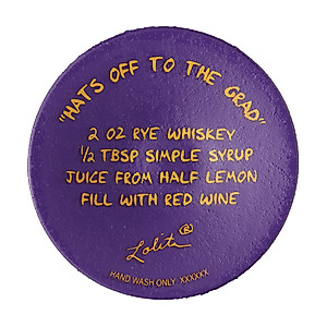 Enesco Designs by Lolita Hats Off to The Graduate Hand-Painted Artisan Wine Glass, 15 Ounce, Multicolor