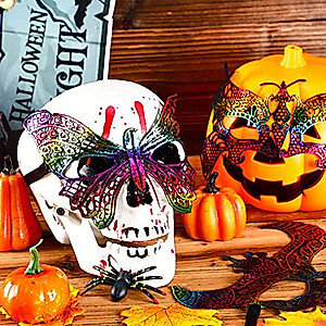 50 Pieces Lace Mask Masquerade Venetian Eyemask Women Flexible Masks for Masquerade Carnival Ball Birthday Halloween Costume (Multi Color)