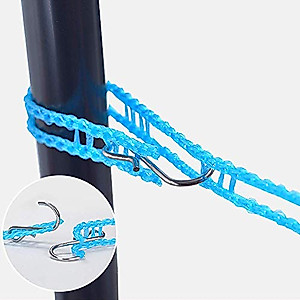 The Garnish Gripper Non-Slip Clothesline 3 Pieces Portable Adjustable Dryer Line Windproof Non-Slip Clothesline for Camping Travel Indoor Outdoor Product