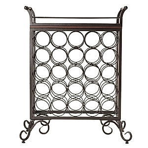 Winsome Wood Antique Bronze Finish Silvano Wine Rack