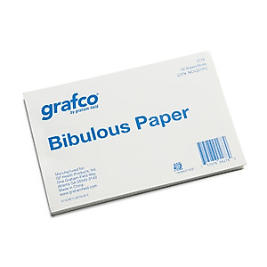 Graham-Field 3718 Grafco Bibulous Blotting Absorbent Paper, 50 Sheets, 4" x 6", Pack of 6