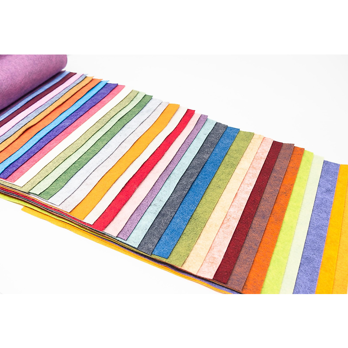 RABOM Merino Wool Blend Felt, 35 Pieces, Assorted Heathered Colors, Made in USA, Crafting and Sewing (6""X12"")