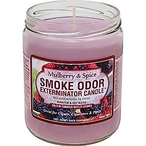 Smoke Odor Exterminator Odor Exterminator Mulberry and Spice 13oz by Smokers Candle, 13 oz, 13 Ounce