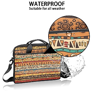 Ethnic Symbol Laptop Computer Bag Waterproof Shoulder Messenger Bag 13-15 inch Durable Laptop Tote Bag with Shoulder Strap Handle Lightweight Crossbody Briefcase