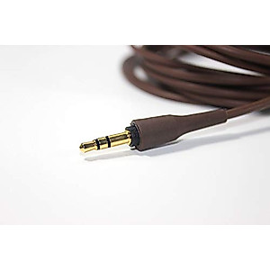 Replacement ATH-MSR7 Audio Cable Extension Cord Lead Compatible Audio Technica ATH-MSR7GM ATH-SR5NBW ATH-SR5BT Sony MUC-S12SM1 MDR-1A Headphone (Brown-L Shape)