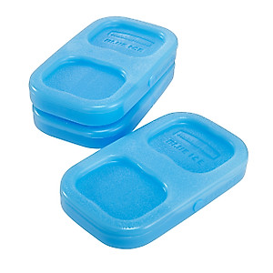 Rubbermaid LunchBlox Ice Pack, Small, Blue, 3 Pack