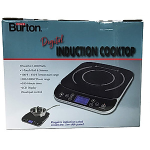Max Burton #6450 Digital LCD 1800 Watt Induction Cooktop Counter Top Burner