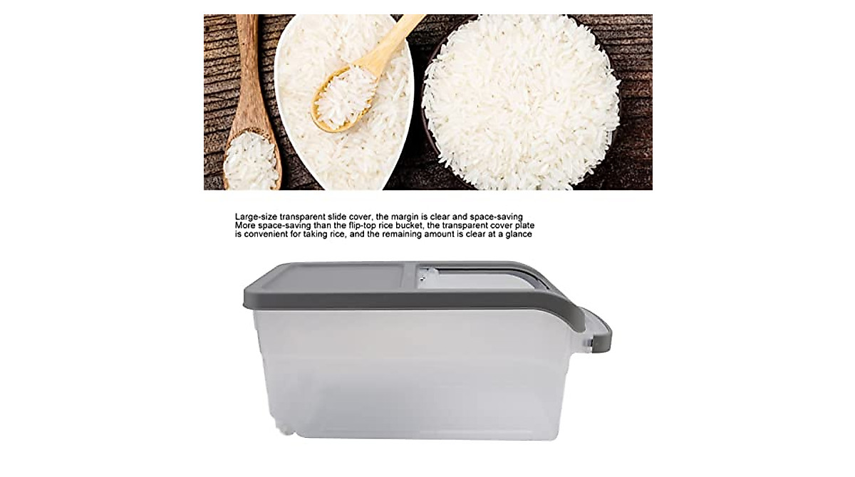 Rice Storage Box with Measuring Cup - 10KG Capacity