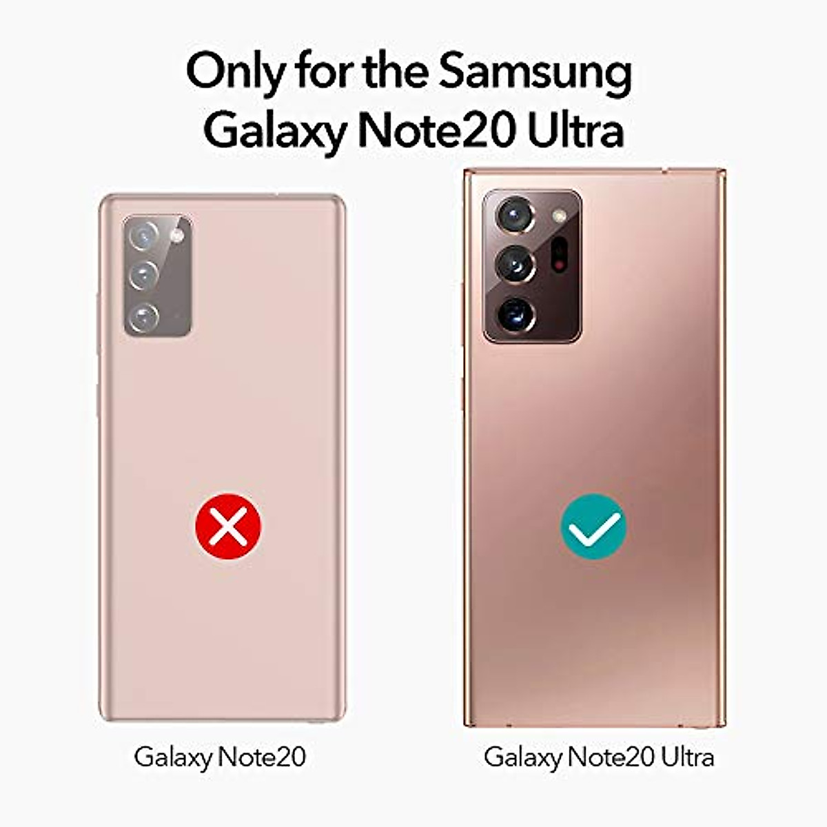 ESR Metal Kickstand Case Compatible with Samsung Galaxy Note 20 Ultra (6.9-Inch) [Vertical and Horizontal Stand] [Reinforced Drop Protection] – Clear