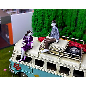 DS. DISTINCTIVE STYLE Unpainted Figures 1:24 Scale 24 Pieces Assorted Poses Miniature People for Architectural Layout Project G Scale Model Trains Railroads Home Bonsai Decor