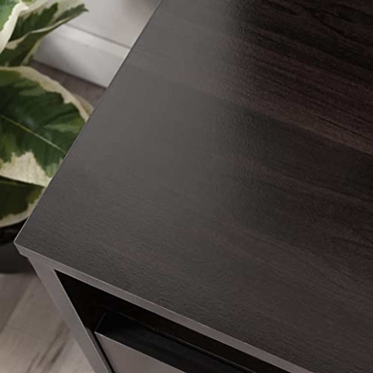 Sauder Beginnings Transitional Desk with Hutch, Cinnamon Cherry finish