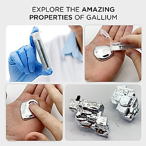 Gallium Metal 50 Grams, 99.99% Pure Melting Gallium - 50g Vial
