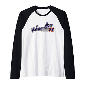 NASCAR - Denny Hamlin - Script Raglan Baseball Tee