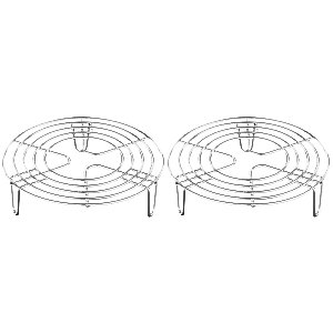 Hemoton 2pcs Egg Steamer Can Vegetables Steamer for Vegetables Vegetable Steamer Wire Rack for Canning Racks Steamer Rack Stand Steamer Basket Multifunction Steaming Cooling Rack Pie Bread
