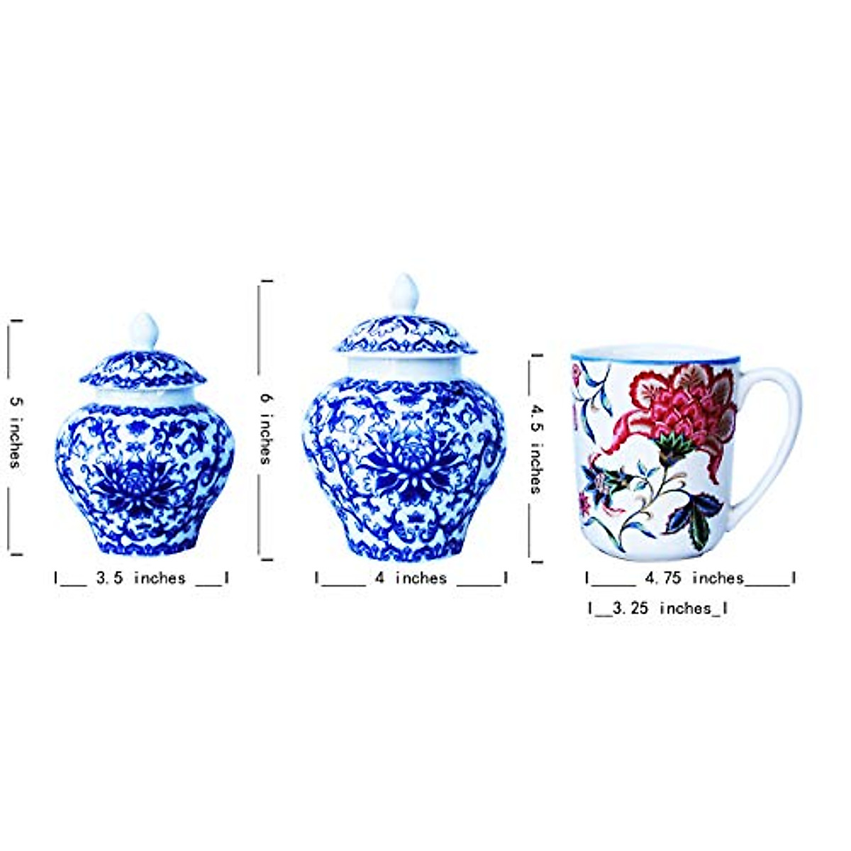 Ancient Chinese Style Blue and White Porcelain Helmet-shaped Temple Jar. Medium