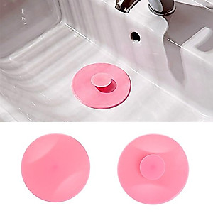 Kitchen Rubber Bath Tub Sink Floor Drain Plug Kitchen Laundry Water Stopper Tool Laundry Bathroom Sink andAmp; Bathtub Accessories - (Color: Rose)