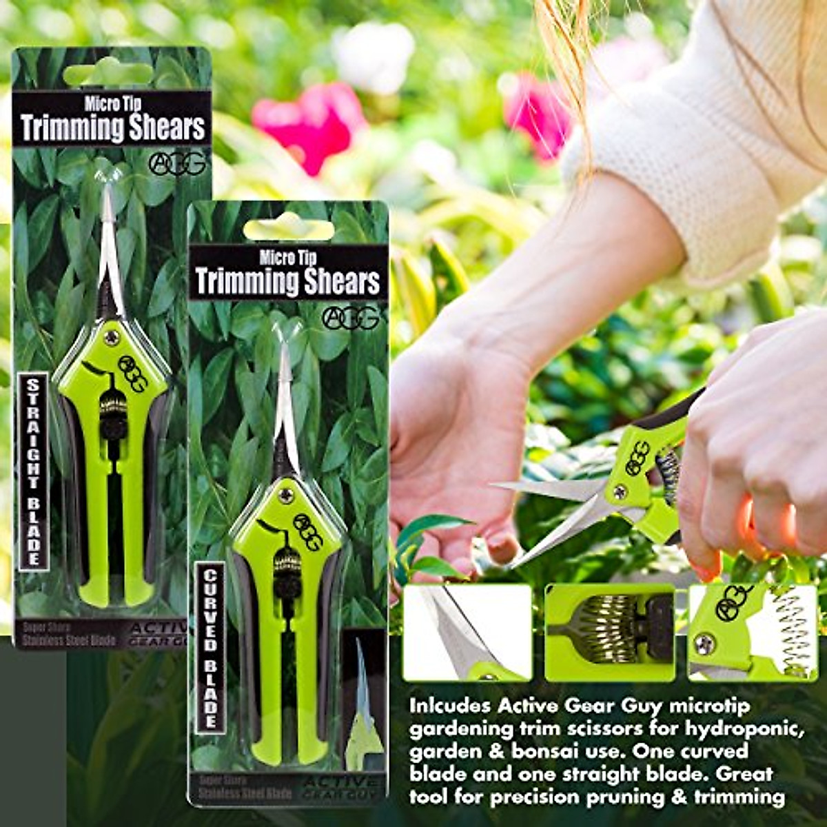 Active Gear Guy Mesh Drying Rack Dehydrator with 8 Stacked Trays. Includes Straight Blade and Curved Blade Pruning Shears.