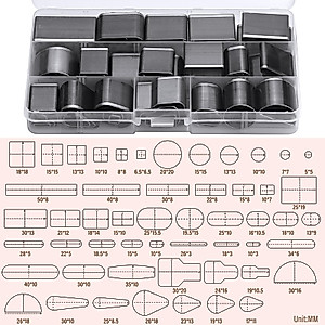 52 Shape Style Hollow Punch Cutter Tool, Leather Cutting Tools with Manual, Shapes Leather Punch Tool Set Hole Hollow Punch Cutter, Leather Craft Tools Kit for Handmade DIY Leather Craft