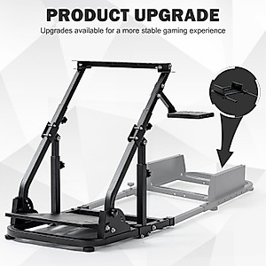 Hottoby G923 Racing Steering Wheel Stand Reinforcement Bar Fit for Logitech Thrustmaster G27,G29,G920 T300RS,T80,T150 Driving Simulator Frame,No Steering Wheel,Pedals,Handbrake