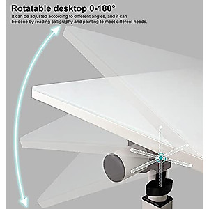 KOUPA Adjustable Height Standing Desk, Writable Tempered Glass Desktop with Eraser, 360° Flip, Wheels – Ideal for Small Spaces and Home Offices, 24 in, White(Adjustable Height: 32-47 in)