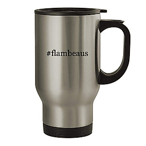 #flambeaus - 14oz Stainless Steel Travel Mug, Silver