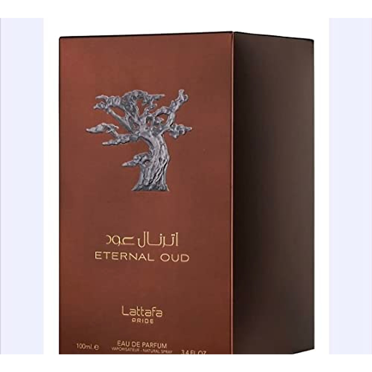 Lattafa Perfumes Eternal Oud EDP - 100ml(3.4 oz) Unisex | Grapefruit, Plum, Orchid, Heliotrope, Vanilla, Amber, Oud, Benzoin, Tonka Bean, Labdanum, 3.4 Fl Oz (Pack of 1)