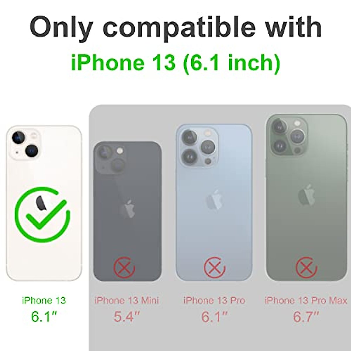 Tnarru iPhone 13 Case with Card Holder [Support Wireless Charging] Soft Liquid Silicon Case with Magsafe Full Camera Protective iPhone 13 Wallet Case Black