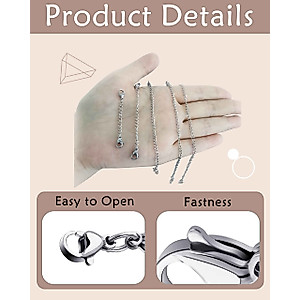 OHINGLT Necklace Extender 10Pcs Chain Extenders for Necklaces Bracelet,Gold and Silver Plated Extender Chain Necklace Chains for Jewelry Making