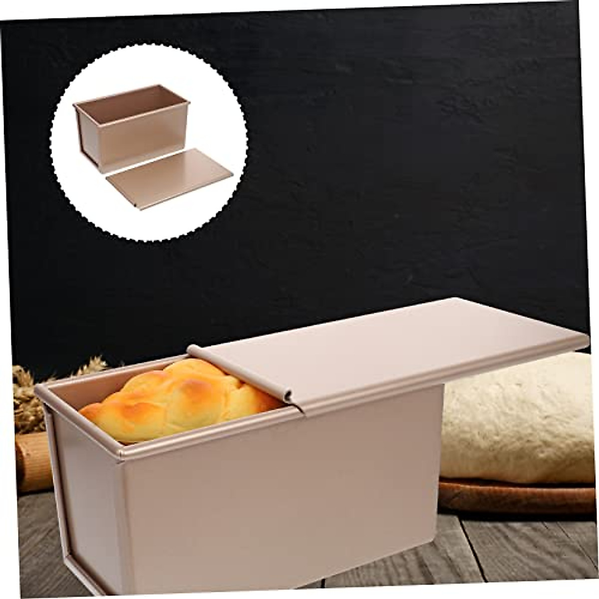 UPKOCH 1pc Toast Box French Toast Silicone Mini Loaf Pan Banana Bread Pan Loaf with Cover Kitchen Baking Tool Oven Toaster Pan Toast Baking Pan Bakeware Supply Bakery Supply Bakeware Tray