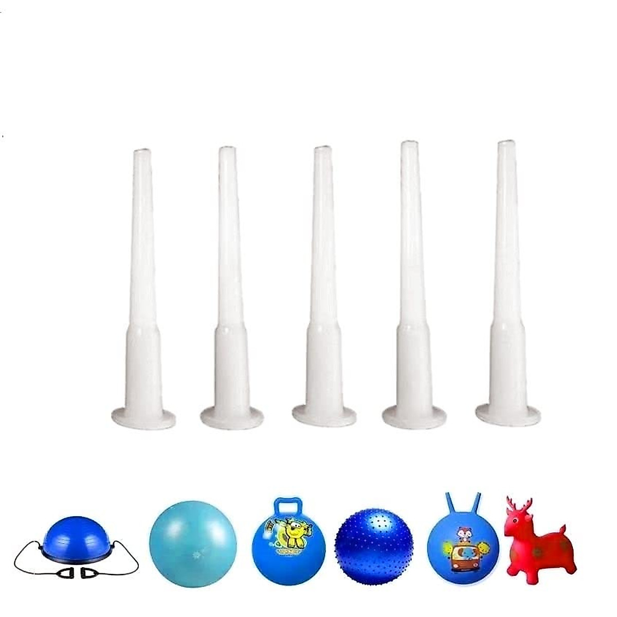 LORJE Fitness Exercise Sport Yoga Ball Inflatable Bed Pool Air Stopper Plug Pin, Exercise Ball Plug Replacement kit, 12Pieces