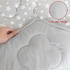 Hexagon Playpen Mat Fit for Evenflo Versatile Play Space, One-Piece Baby Extra Large Play Mat Thick Baby Crawling Mat for Babies, Toddlers, Six Pannel Playpen, 33 Inch Each Side