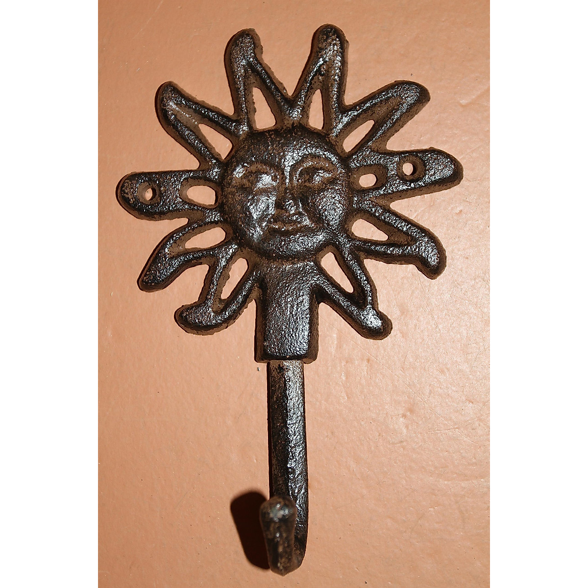 Set of 3 Cast Iron Sun, Moon and Star Wall Hooks for Entryways or Any Hanging Storage Location You Need a Handy Hook. Heavy Duty and Durable!