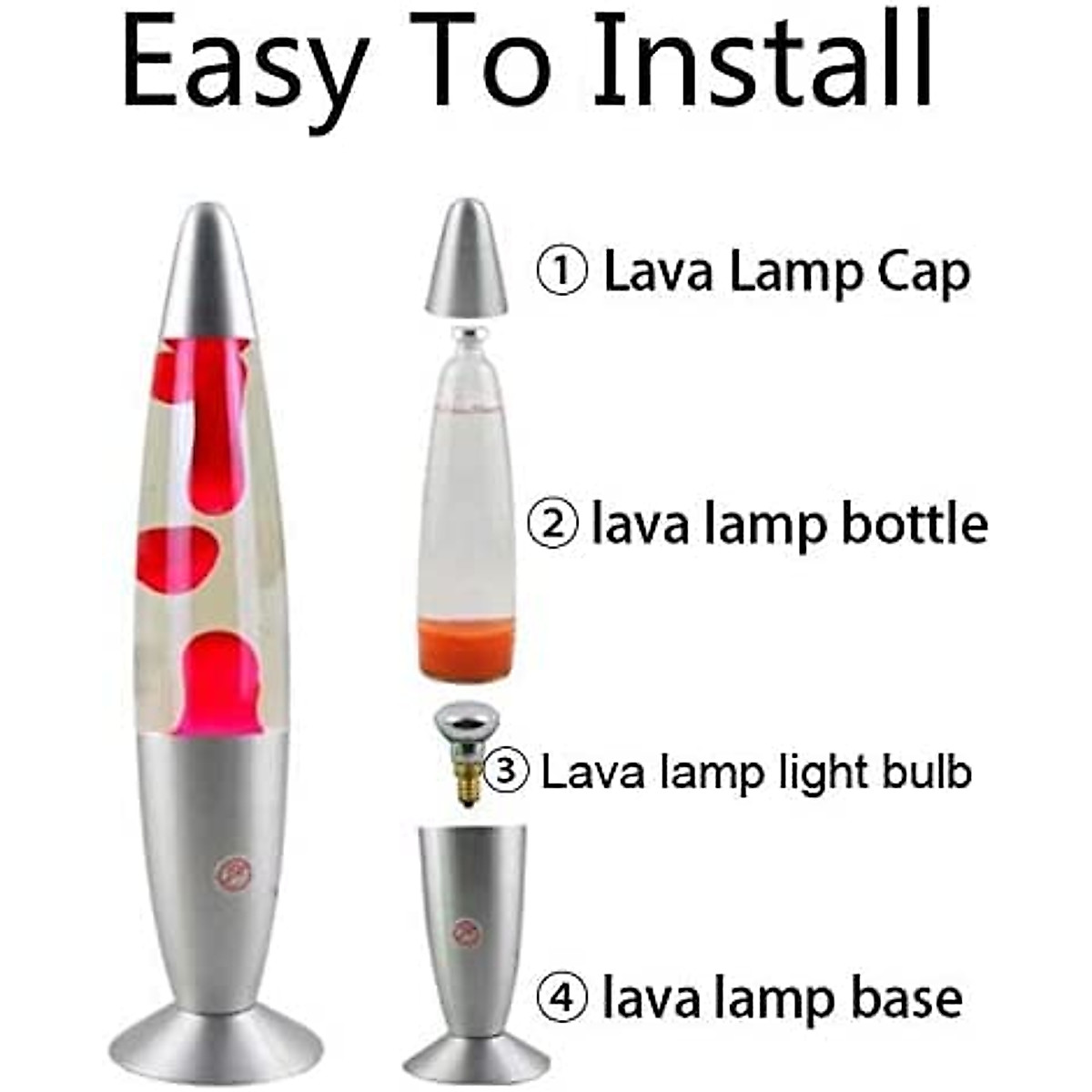 Upgraded Light Bulbs for Lava Lamps 25W 4 Pack Used in Light Bulb Bedroom and Office, 120v 25watt R12 R39 E17 Reflector Bulbs