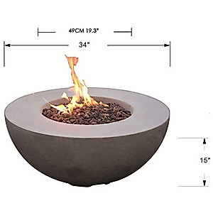 MODENO Roca Concrete Propane Fire Table
