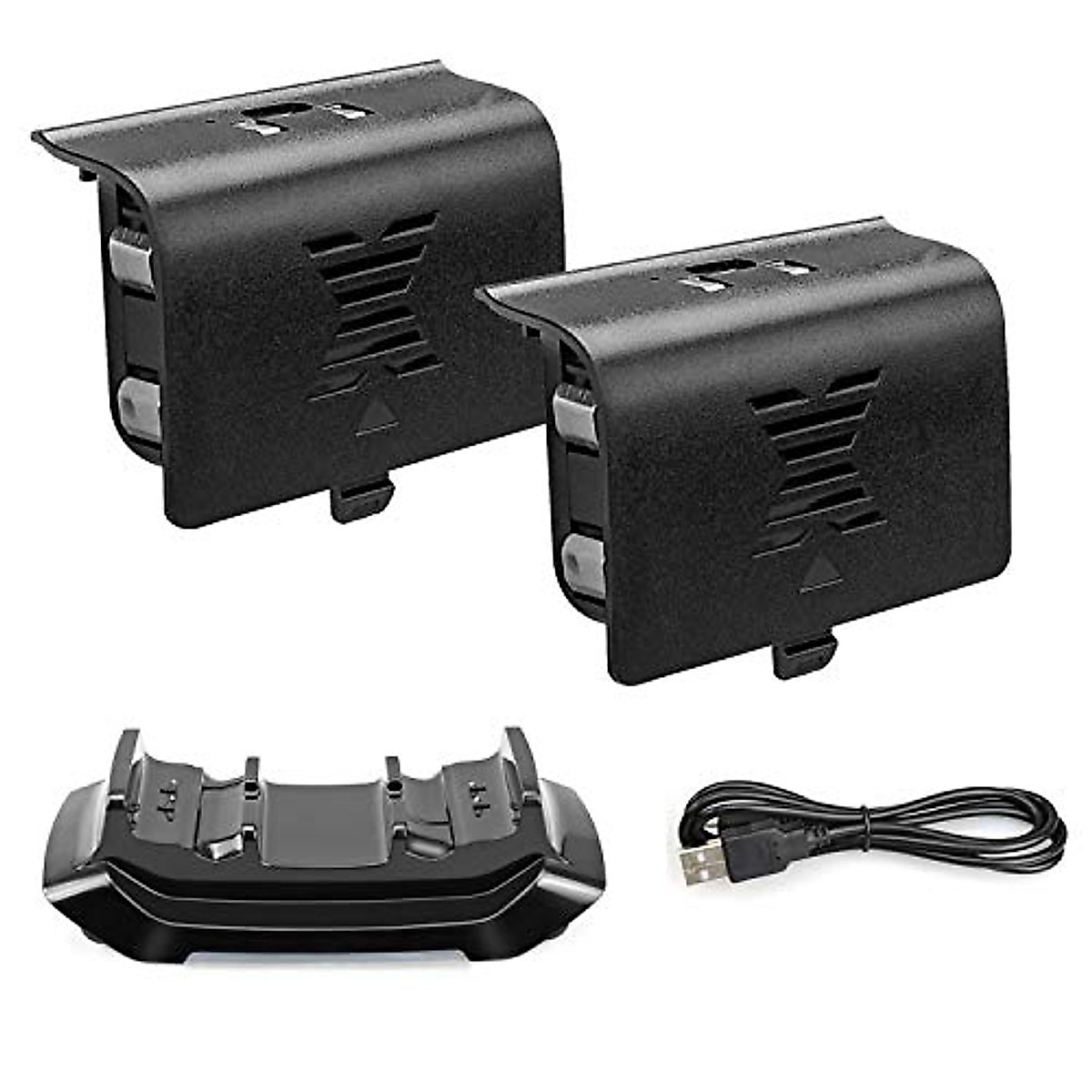 Xbox one Controller Charger with 2 Rechargeable Battery 800mAh Dual Charging Dock Station for Xbox One/One S/One X/Elite Controller