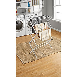 Deahun Mainstays Expandable Steel Laundry Drying Rack, White